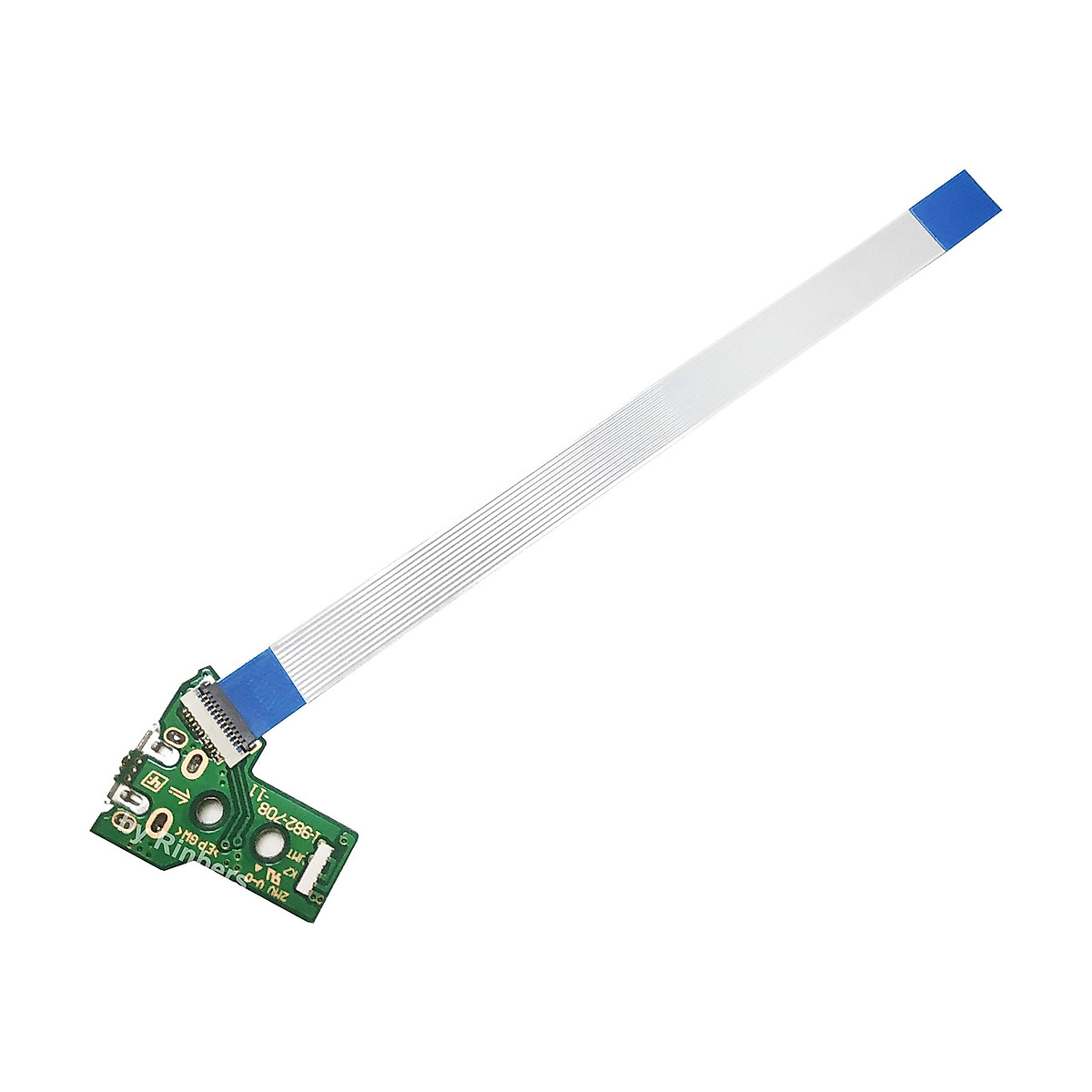 Rinbers® Pack of 2 JDS-050 JDS-055 Replacement Charging Port Micro USB Adaptor Charger Socket Circuit Board with 12 Pin Flex Cable for SONY PS4 5th Gen DualShock 4 Controller