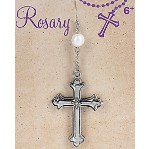 Blessed Plush Lamb 8.5 inches with Rosary Set for First Communion, Christening, Baby Rosary Baptism Gifts for Girl, Baptism Gifts for Boys Rosary for Kids