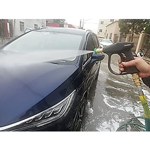 GDHXW X-884 Pressure Washer Gun Foam Cannon 5 Nozzles 2 Conversion Adapter Cleaning Gloves,for Pressure Washer
