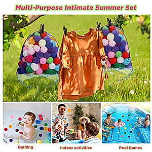 Leyndo 160 Pcs Reusable Water Balls Cotton Balloons 2.5 Inch Splash Water Absorbing Balls for Kids Outdoor Fun Toys with 2 Storage Bags for Summer Game Water Fight Activities Pool Yard Beach Favor