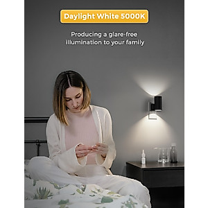 L LOHAS LED Night Light, Bright Night Light, Night Lights Plug into Wall, 5000K Daylight White, Dimmable Night Lights with Light Sensor, Decorative Night Lights for Hallway Bathroom Kitchen, 2 Pack