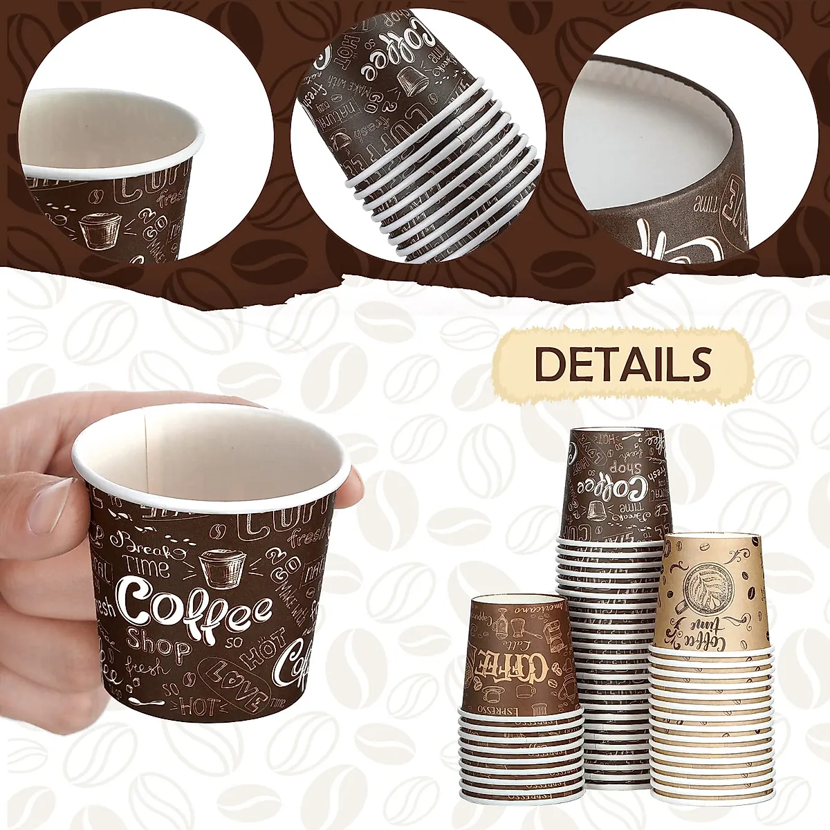 Dingion 900 Pack 4oz Small Disposable Espresso Coffee Cups Hot Cold Drinking Paper Cups for Home, Office, Cafe, Restaurant, Travel, Party, Picnic, Travel and Events