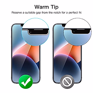 JETech Screen Protector for iPhone 14 6.1-Inch (NOT FOR iPhone 14 Plus 6.7-Inch), Tempered Glass Film, 3-Pack