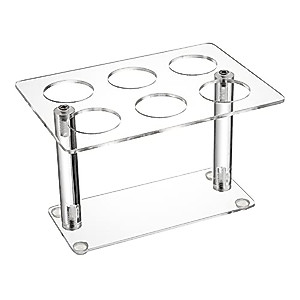YOUEON 2 Pack Acrylic Ice Cream Cone Holder with 6 Holes, Clear Waffle Cone Holder, Sushi Hand Roll Stand, Cone Holder Stand for Wedding, Birthday, Christmas, Thanksgiving, Restaurant, Party or Buffet