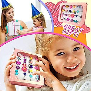PinkSheep Little Girl Jewel Rings in Box, Adjustable, No Duplication, Girl Pretend Play and Dress Up Rings (24 Lovely Ring)