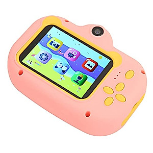 Kids Digital Camera, 30fps Full Color IPS Screen Kids Camera 1080P Cute Cartoon Design Lightweight for Holiday Travel (Pink)
