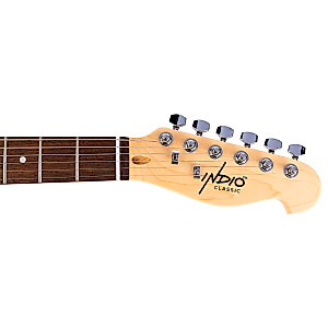 Monoprice Indio Series 6 String Basswood-Body Electric Guitar, Ambidextrous, Blonde (610261)