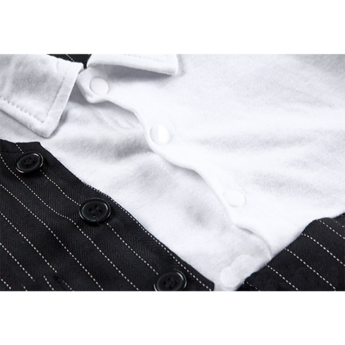 EGELEXY Baby Boy Formal Party Wedding Tuxedo Waistcoat Outfit Suit 12-18months Black