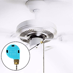 Akahttbn Ceiling Fan Switch Zing Ear ZE-268S6, 3 Speed 4 Wire Speed Control Pull Chain Cord Appliances Switch Replacement Parts Compatible with Hunter Ceiling Fans Wall Lamps (Bronze)