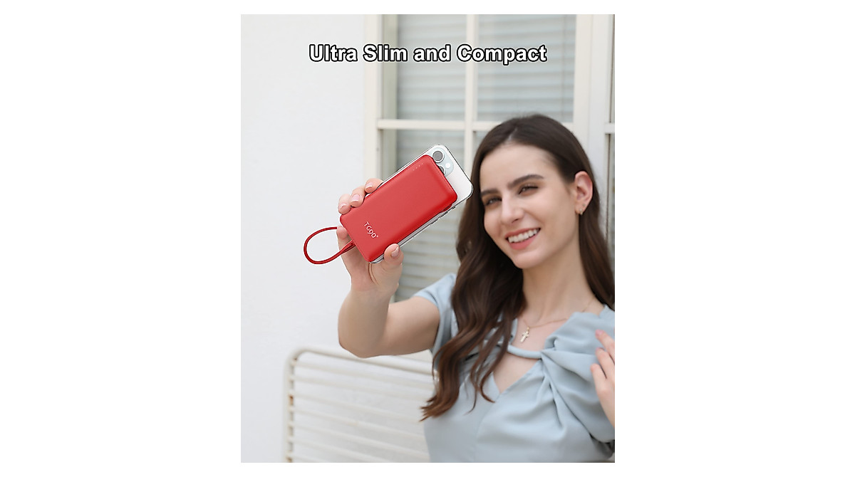 TG90° 10000mAh Portable Charger - Ultra Slim Power Bank