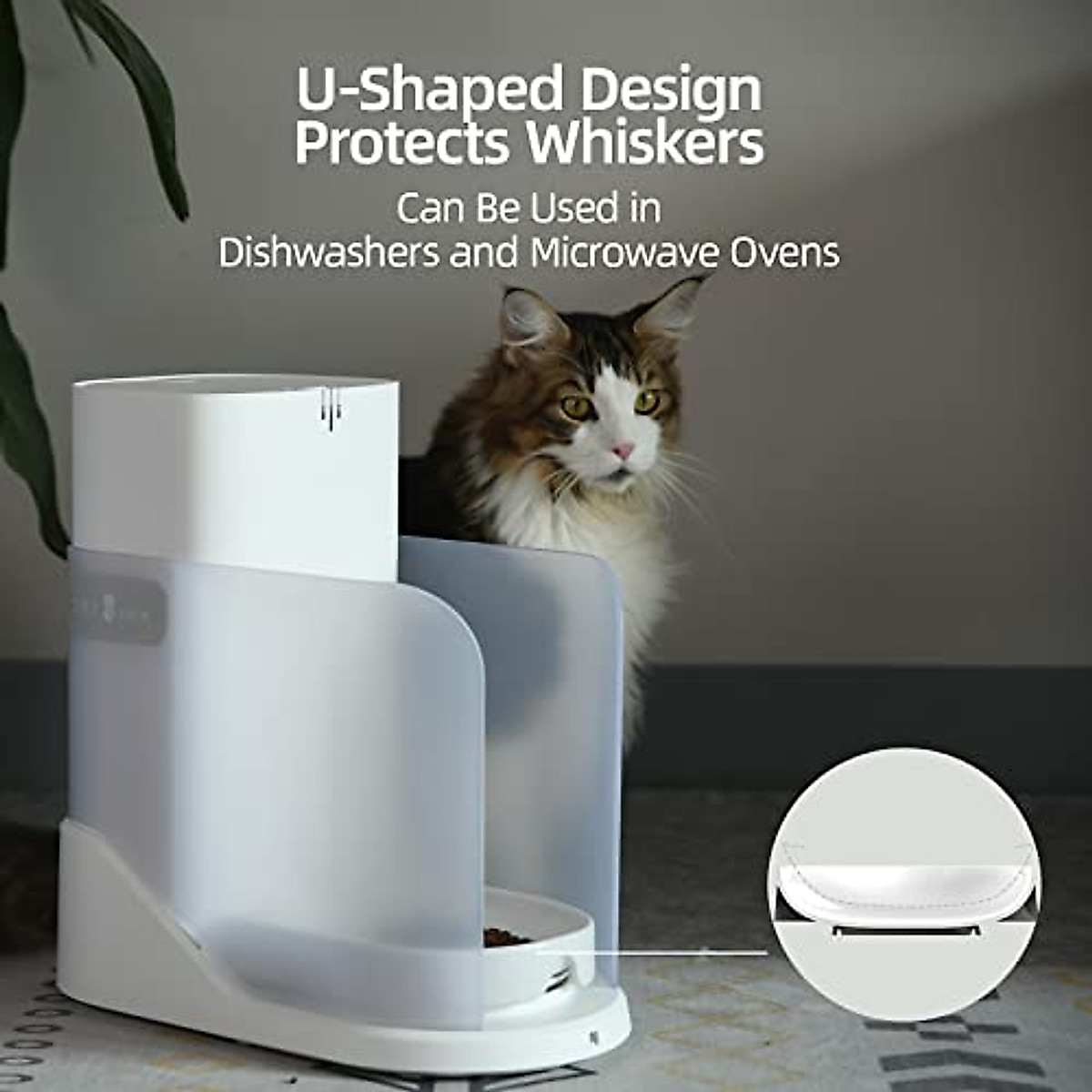 CATLINK Automatic Cat Feeder, 3.5L WiFi Smart Cat Dispenser with Ceramic Bowl for Dry Food/Freeze-Dried, Timed Cat Feeder, Portion Control, App Control with Health Report for One Cat (Young Green)
