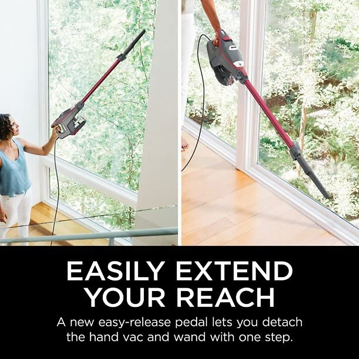 SHARK HV370 Rocket Pro Corded Stick Vacuum, Comet Red (Renewed)