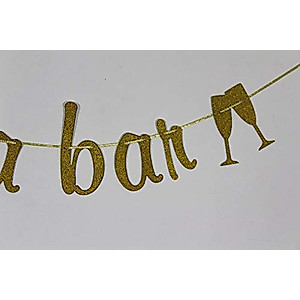 Momosa Bar Banner Gold Glitter, Baby Shower Bunting Sign, Bridal Shower Party Decors, Bachelorette Party, Wedding Mimosa Bar Party Decorations