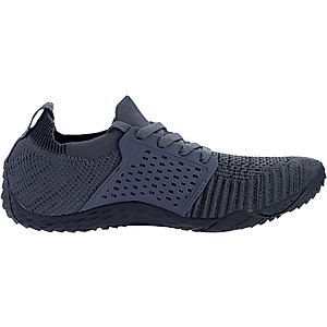 WHITIN Men's Trail Running Shoes Minimalist Barefoot Wide Width Toe Box Size 8.5 Gym Workout Low Zero Drop Minimus Five Fingers Lifting Dark Grey 41