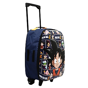 Bioworld Dragon Ball Z Kids Goku ABS Shell Collapsible Wheeled Luggage for boys
