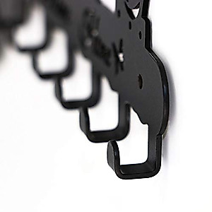 Deveosa Key Hooks Holder for Wall Decorative - Small Black Entryway Welcome Home Sign Key Hanging Hangers Wall Mounted Racks