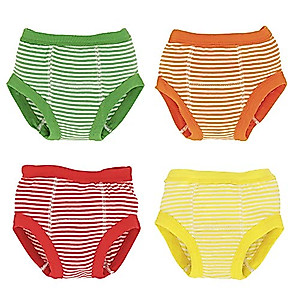 Under the Nile Organic Cotton Multicolor Striped Training Pants Set of 4, 12 To 24 Months