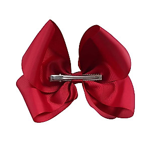 ALinmo 40 Colors 6Inch Hair Bows Clips Large Big Grosgrain Ribbon Hair Bows Alligator Clips Hair Accessories for Girls Toddler Kids Children Teens