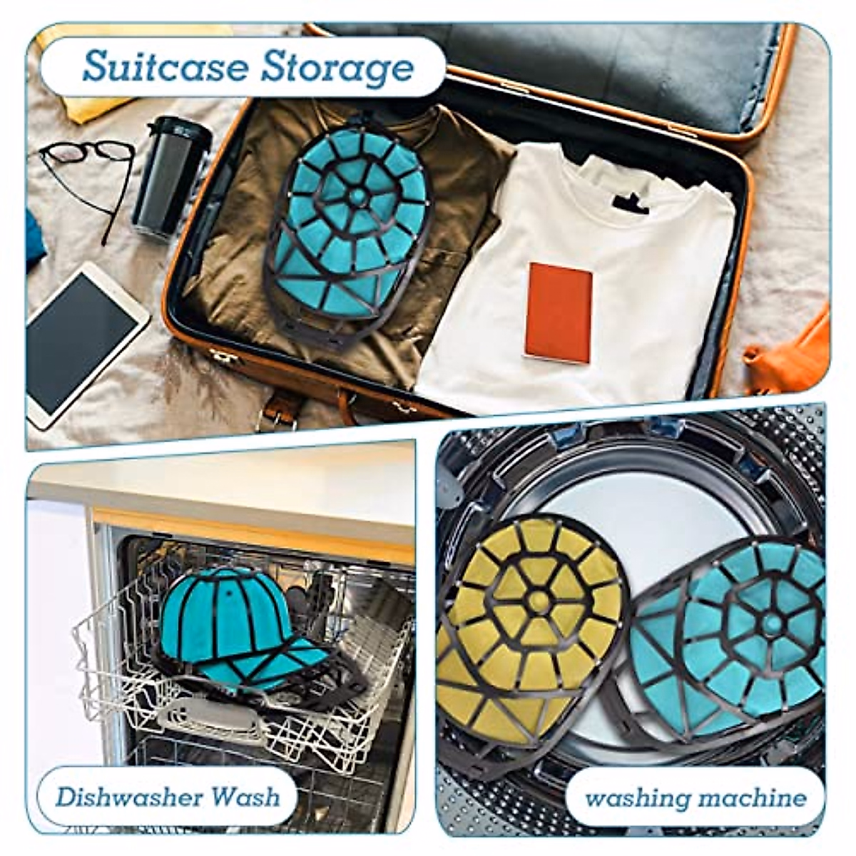 Eguink Hat Washers, Baseball Caps Washers Hat Storage Washing, Hat Holder Fit for Adult/Kid's Hat Rack Frame for Washer Machine Cleaner/Washing Cage.