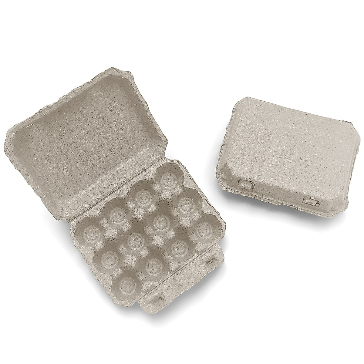 Henlay Quail Egg Cartons - Recycled Cardboard Paper Pulp 3x4 Square Style - Holds One Dozen Eggs (30)