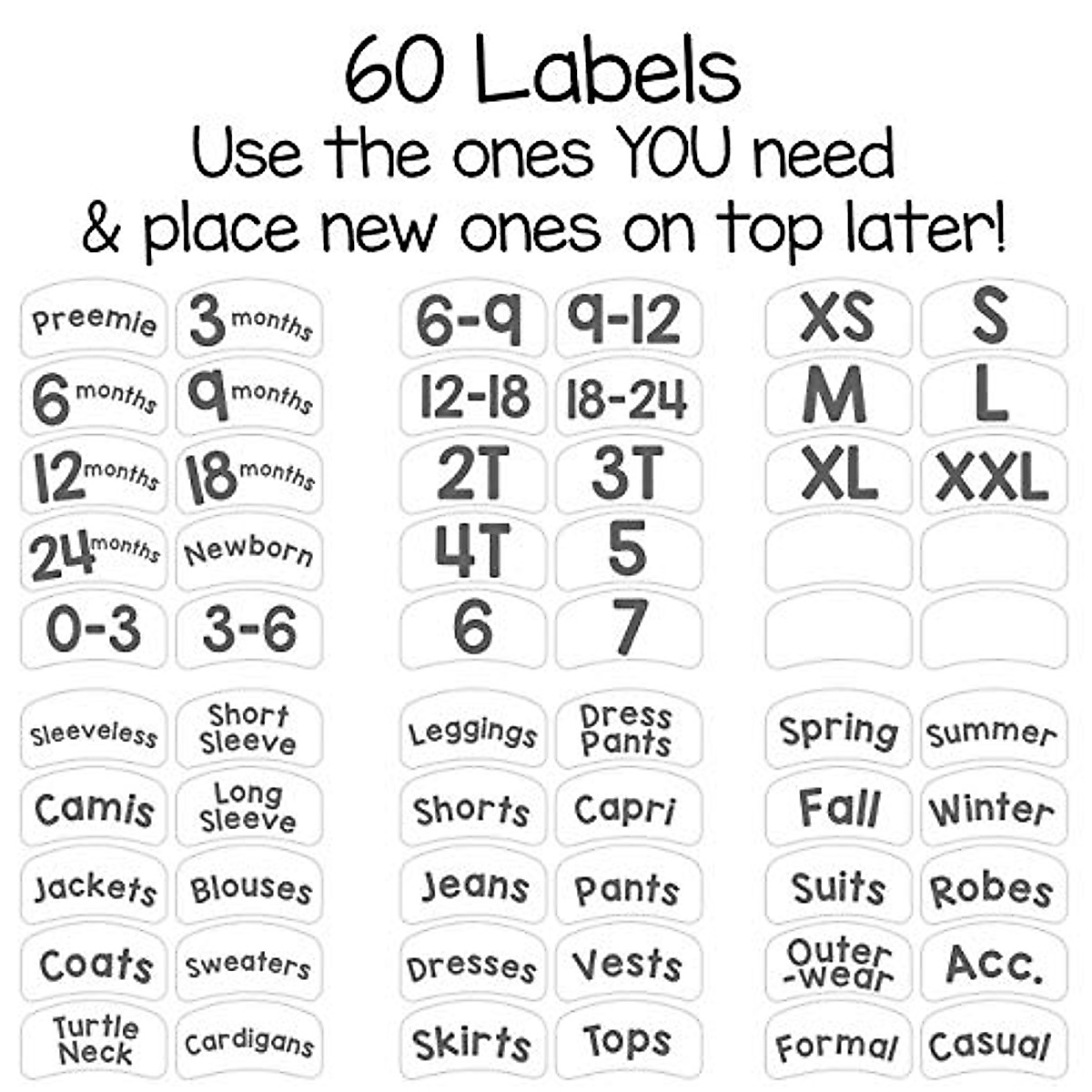 6 Baby Girl Nursery Clothing Closet Size Dividers Pink Elephants Fits 1.5" Rod (Pink)