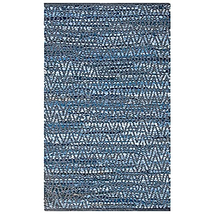 SAFAVIEH Montauk Collection 3' x 5' Blue MTK415L Handmade Area Rug
