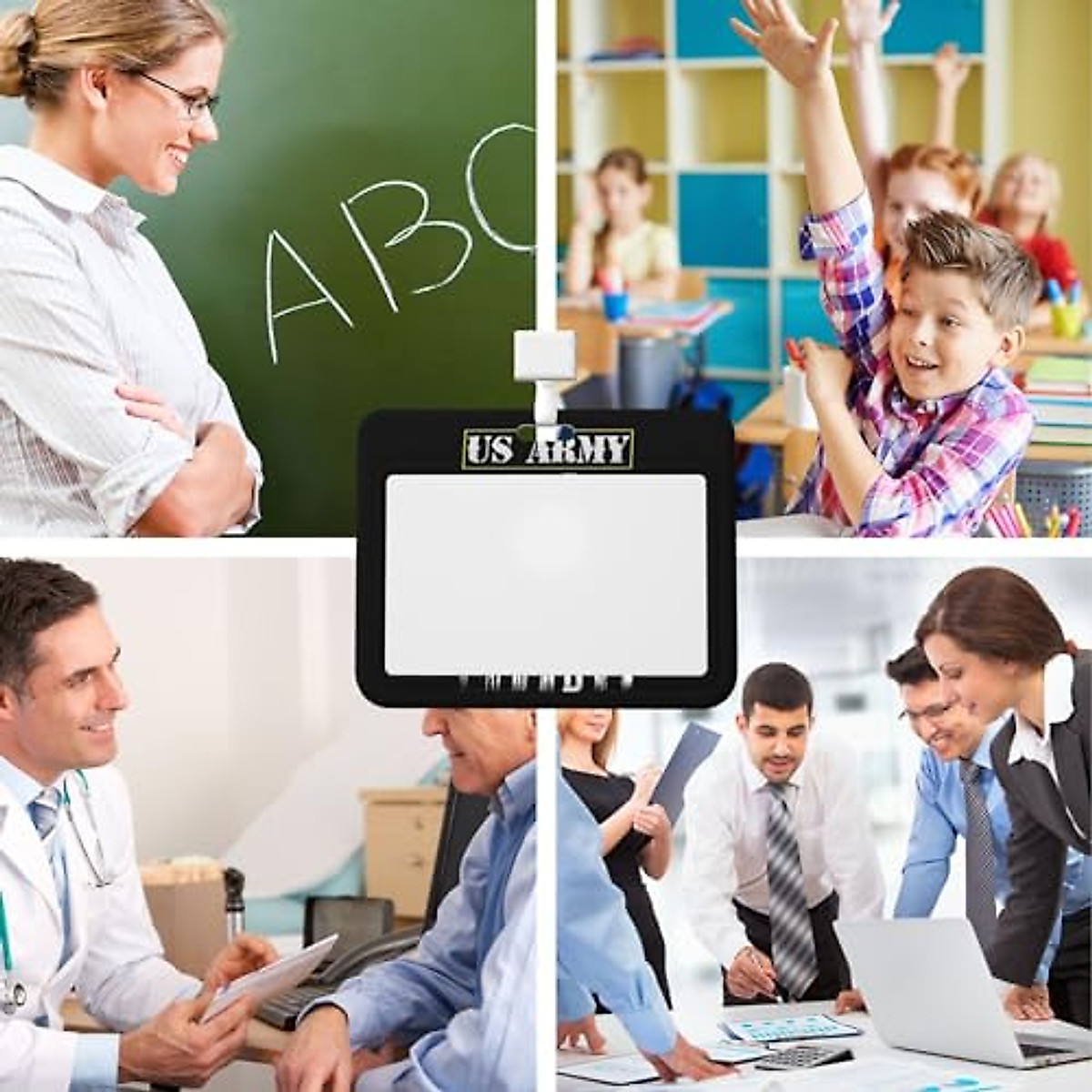 Army Retired Flag Durable Hanging Rope Card Badge Holder Suitable All Occasions1