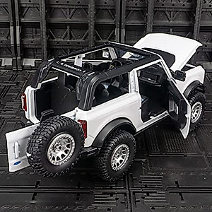 ARMSKY Toy Trucks 1:24 Scale Metal Model Die-cast Hobby Toy Cars Gifts for Boys Girls and Adults Bronco Car Lovers Collection, White