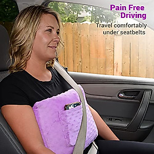 Mastectomy Pillow - Post Surgery Pillow, Breast Pillow for After Heart Surgery, Breast Reduction & Augmentation Patients - Heart Pillow for Sleeping, Recovery & Seatbelt Protection-Surgery Pillow Gift
