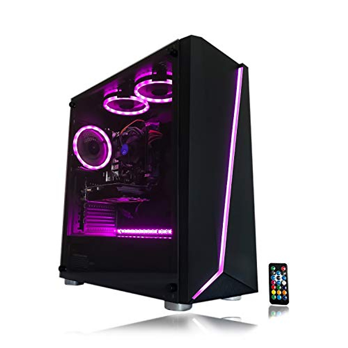 Alarco Gaming PC Desktop Computer Intel i5 3.10GHz,8GB Ram,1TB Hard Drive,Windows 10 pro,WiFi Ready,Video Card Nvidia GTX 650 1GB, 3 RGB Fans with Remote