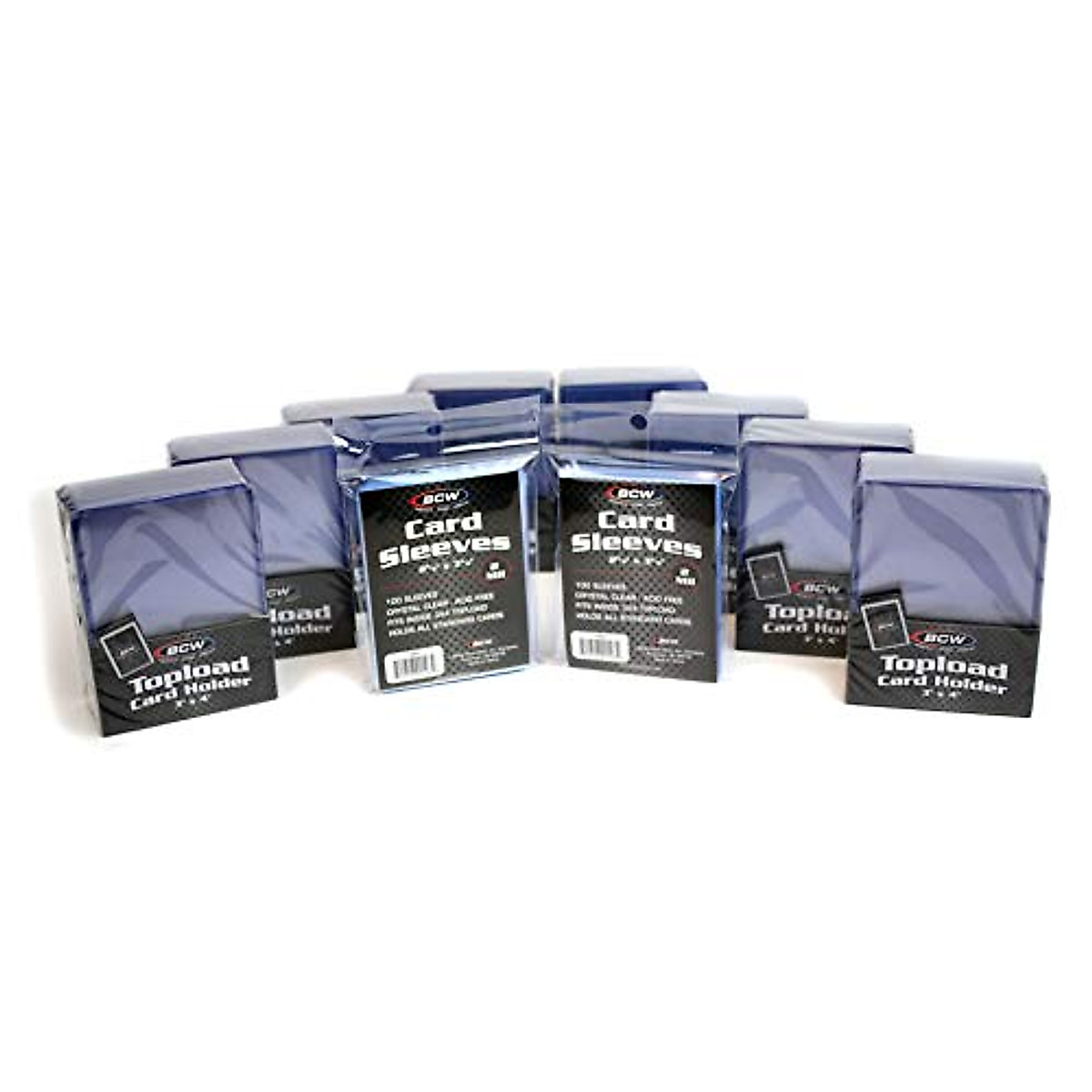BCW 200 Top Loaders + Penny Sleeves | 200 Each: Trading Card Sleeves & Toploaders for Cards | for Your TCG, Pokemon, MTG Cards, Ultra Clear Baseball Card Protectors for Pro Collectors and Hobbyists