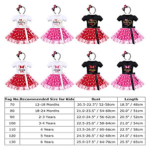 Mini Dress Baby Girls Polka Dots Tutu+Headband Outfit Princess Dress Up Costume Kids Toddler Christmas Halloween Carnival Birthday Party Clothes Photo Shoot White+Hot Pink-birthday 5 Years