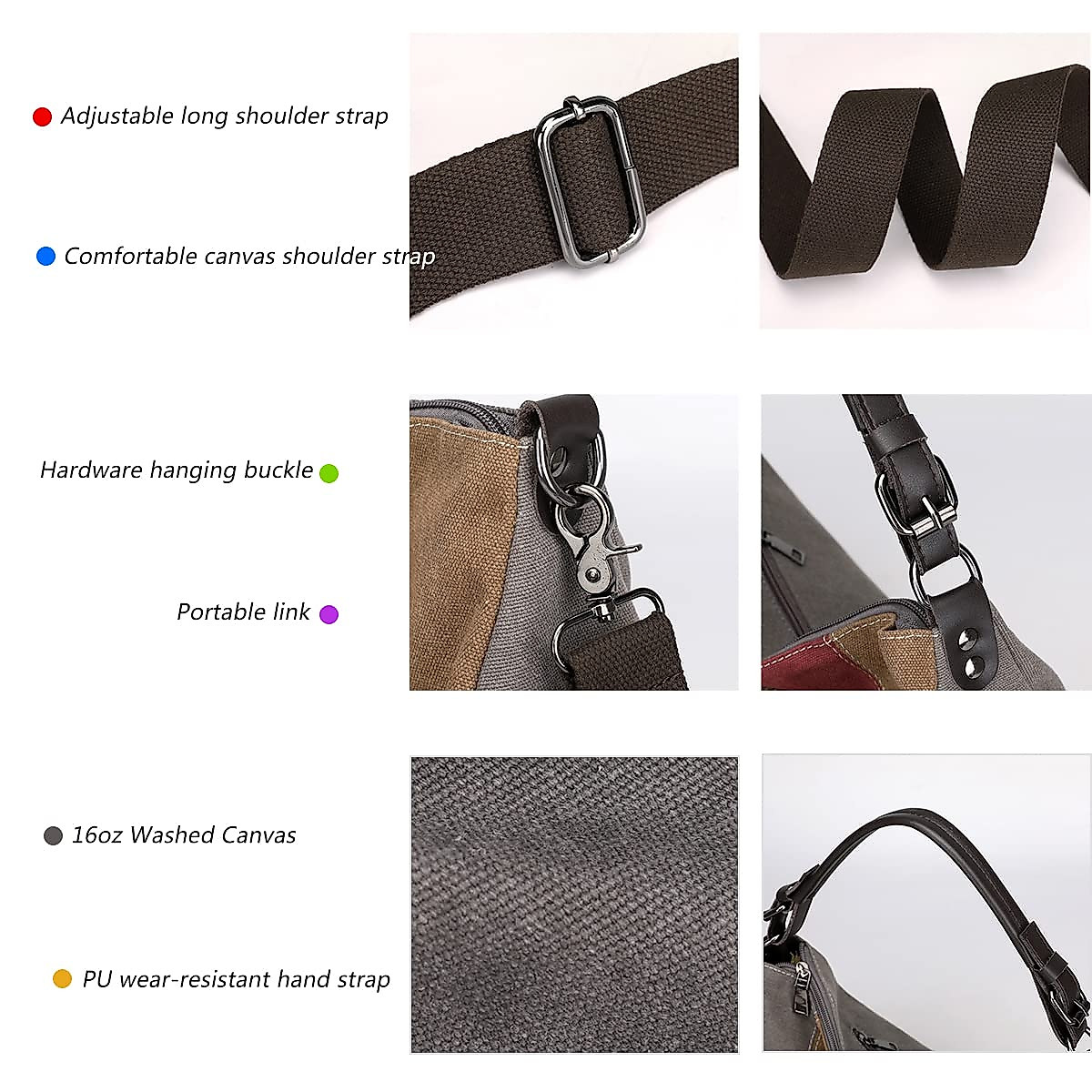 Chikencall Purse and Handbags for Women Canvas Hobo Bag Large Shoulder Bag Shopper Daily Crossbody Bag Travel Satchels