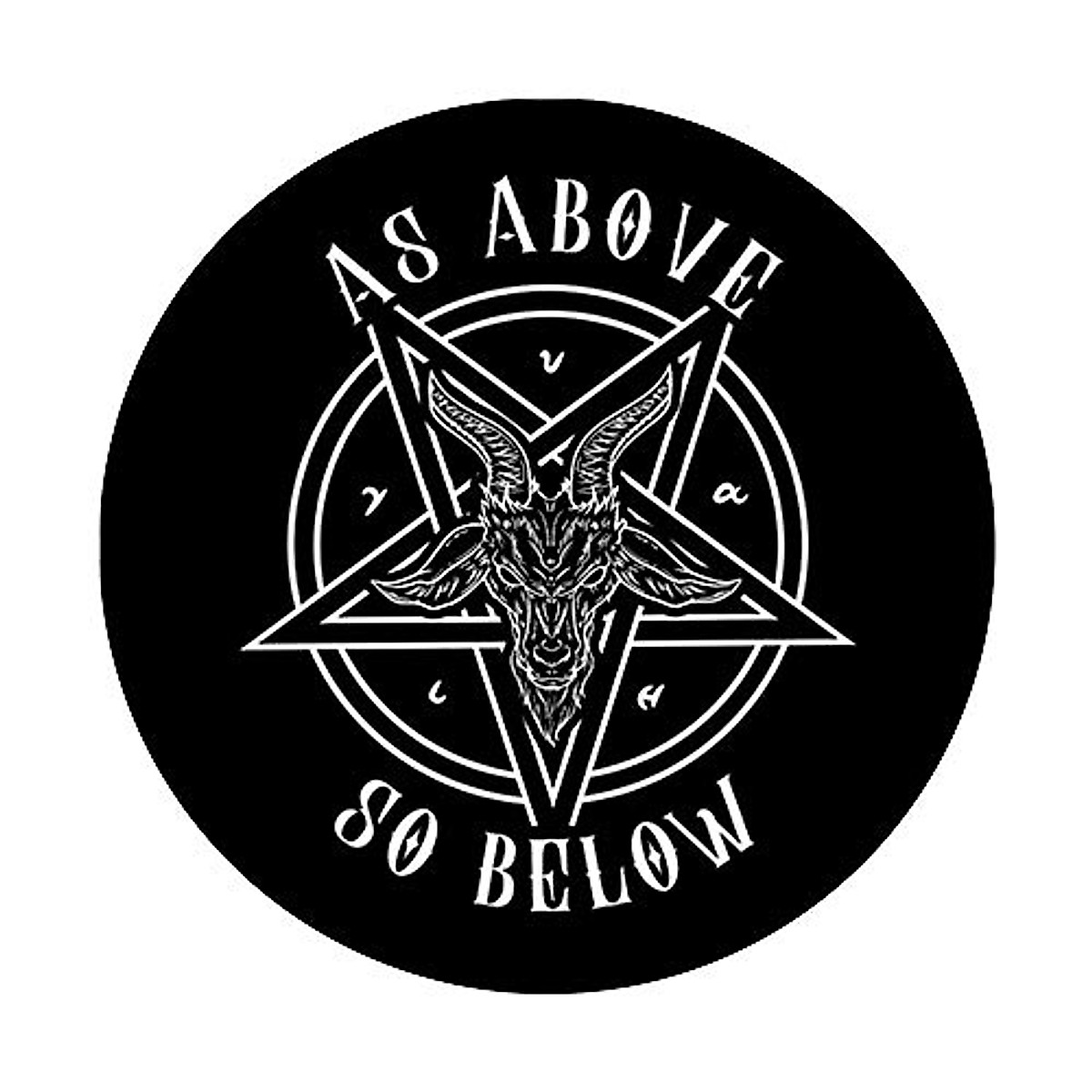 As Above So Below I Baphomet Occult PopSockets PopGrip: Swappable Grip for Phones & Tablets