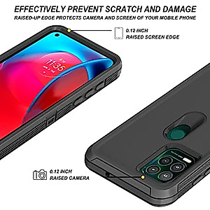 ONOLA Compatible with Moto G Stylus 5G 2021 Case with HD Screen Protector [ Not for G Stylus 5G 2022/ 4G 2021 ]Heavy Duty 3 in 1 for Motorola Moto G Stylus 5G 2021(Black, G Stylus 5G)