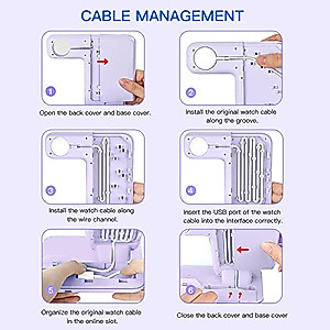 WAITIEE Wireless Charger 3 in 1,15W Fast Charging Station for Apple iWatch 6/5/4/3/2/1,for AirPods Pro,for iPhone 14/13/12/Pro Max/11 Series/XS Max/XR/XS/X/8/8 Plus,for Samsung Galaxy Phones (Purple)