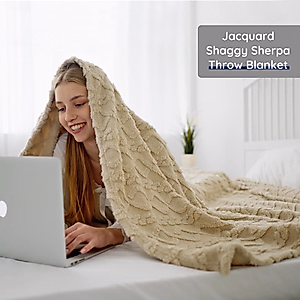 DEZANBO Twin Size Blanket for Bed: Soft Fleece Plush Sherpa - Fuzzy Fluffy Warm Cozy Lightweight 70x80 Inch Beige