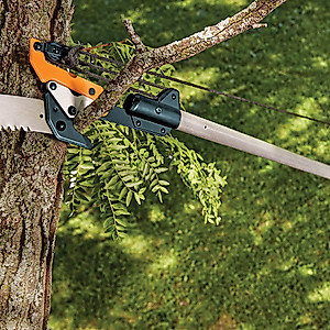 Fiskars 7.9ft-12ft Power-Lever Extendable Pole Saw and Tree Pruner - Lawn and Garden Tools - Black/Orange