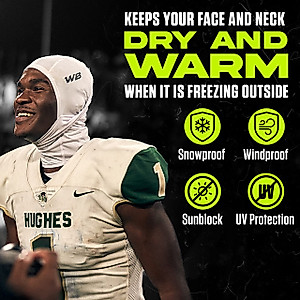 We Ball Sports Adult Ski Mask, Hyperwarm Hood Balaclava | Full Face, Tight Fitting, Lightweight, Windproof & Moisture Wicking Sheisty Mask (Black, Regular)