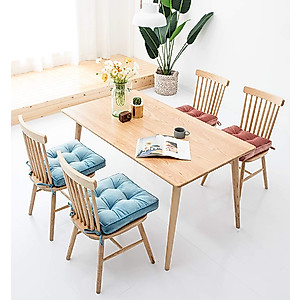 Thicken Soft Office Chair Pad Back Cushion Solid Color Dining Room Seat Cushions Home Floor Cushions Tatami Pillows - 16.9 x 16.9 inches,Green