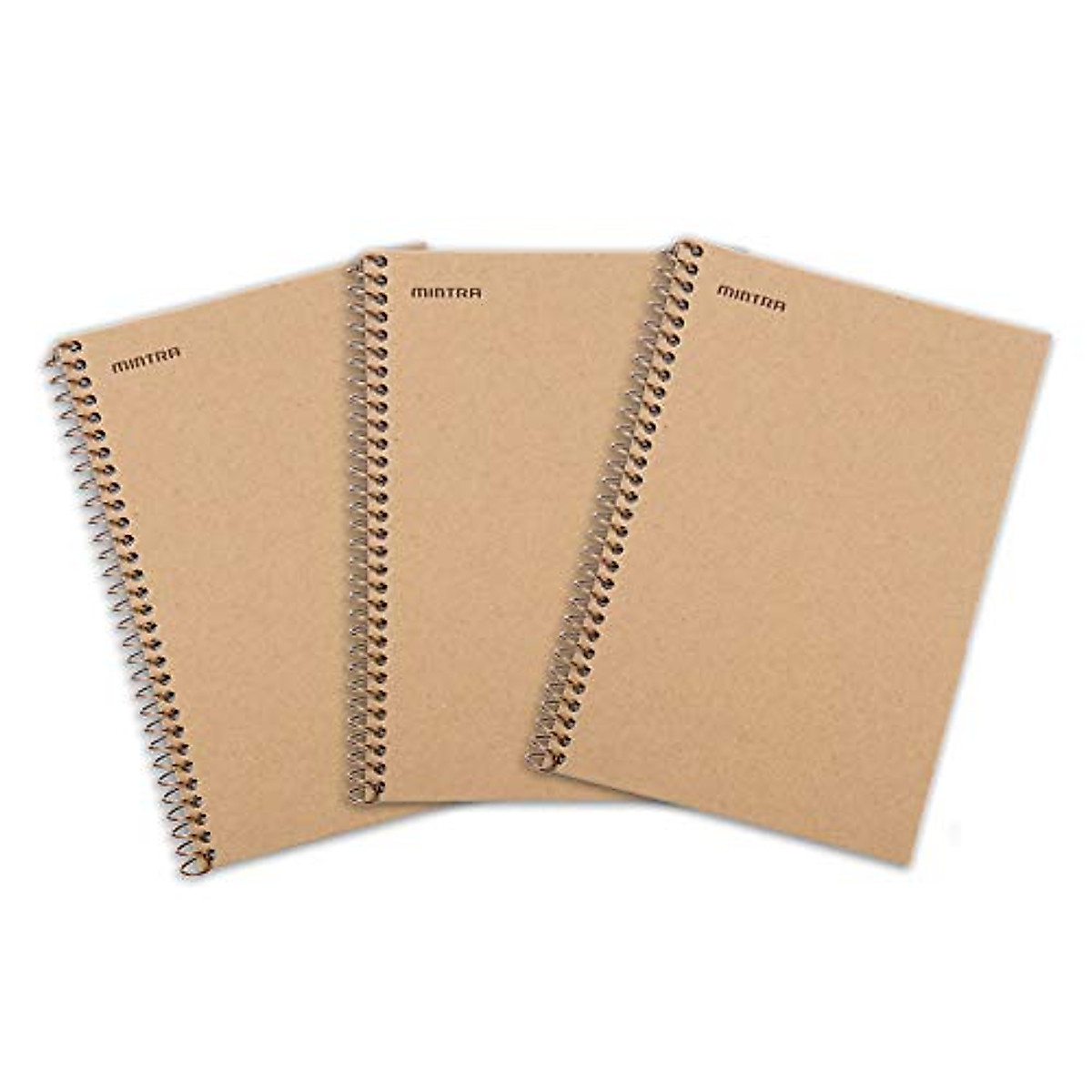 Mintra 100% Recycled Notebooks (Junior Size (6.5in x 9.5in), Plain Cover 3pk)