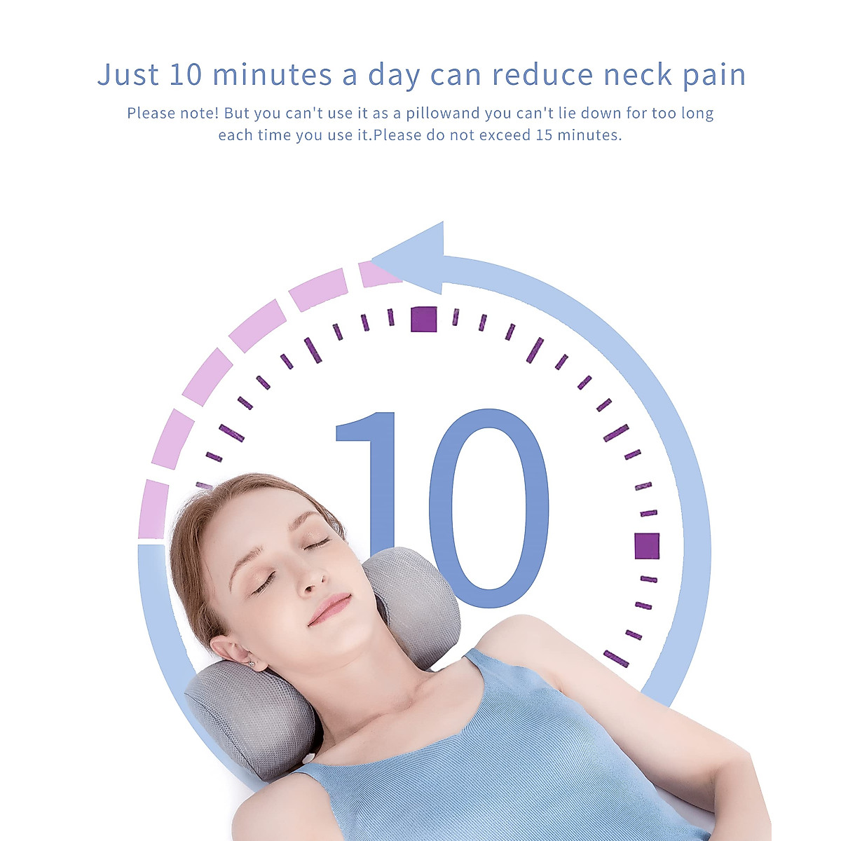 Bespilow Say Goodbye to Neck Pain Small Neck Support Pillow,Cervical Neck Roll Memory Foam Pillow,Cervical Traction Device,Neck Pillows for Tension Muscle Relief,Neck & Shoulder Pain Relaxer