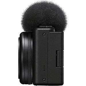 Sony ZV-1F Vlogging Camera (Black) (ZV1F/B) + Case + 64GB Card + Card Reader + Flex Tripod + Memory Wallet + Cap Keeper + Cleaning Kit (Renewed)
