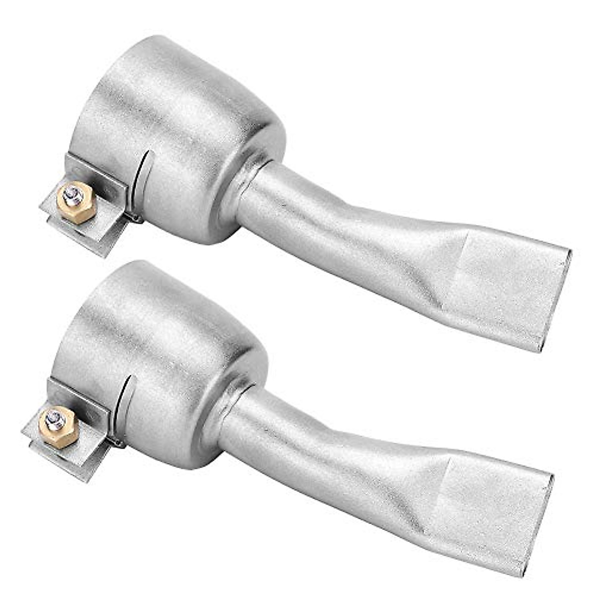 Heat Gun Nozzle, 2pcs Hot Air Gun Welding Nozzle, Stainless Steel Hot Air Gun Nozzle Replacement, High Strength, Good Plasticity, 32mm Inner Diameter, 20mm Nozzle Width