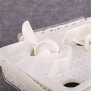 GALEI Bathroom Corner Storage Holder No Drilling Wall Mounted Triangular Shower Shelf Suction Stuff Storage Rack for Kitchen Toilet (White, 9X9X1.8Inches)