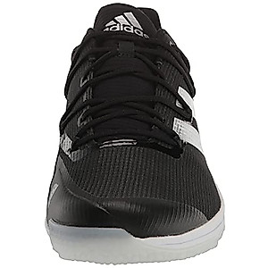 adidas Men's Adizero Afterburner 8 Turf Baseball Shoe, Black/Silver Metallic/White, 11
