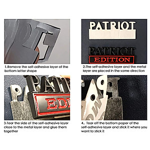 GeeGeeTop Universal Trump Edition Emblem Sticker Replacement Car Truck SUV Compatible with Ford F150 Jeep Dodger Chevrolet Badge Tailgate Badge Front Grille Hood Trunk (Black+Red)