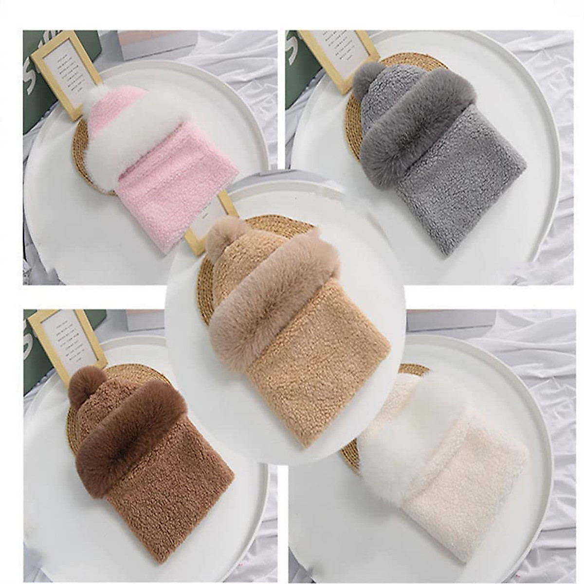 Women's Cycling Windproof Scarf Hat, Protection for the Head and Neck (Gray)