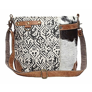 Myra Bag Cowhide & Cotton Shoulder Bag S-1129