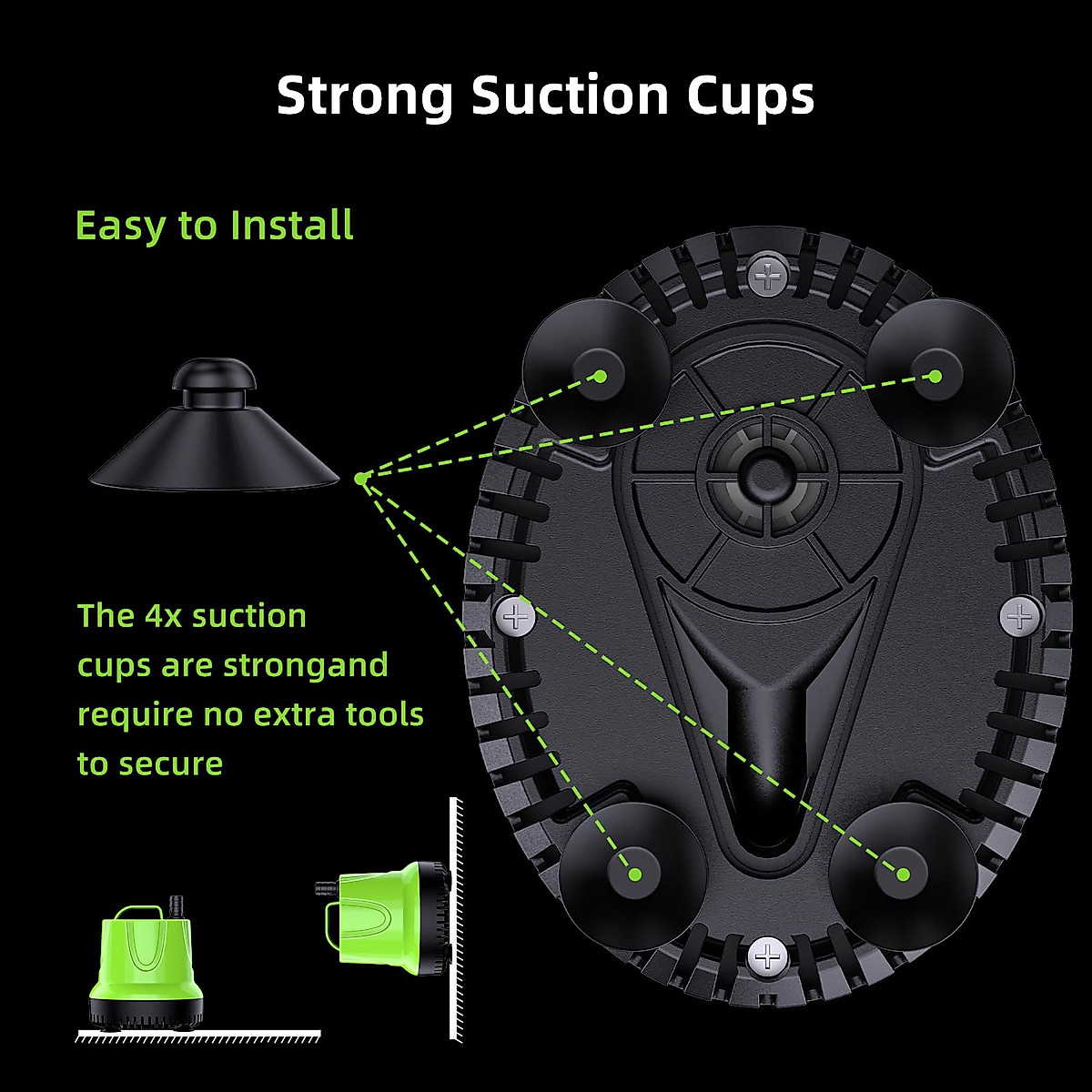 FREESEA Fountain Submersible Water Pump: 1100 GPH 100W Small Sump Pump for Outdoor Pond Hydroponic Statuary Waterfall Aquarium Fish Tank